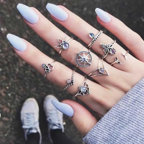 Jewelry | 9 Piece Bohemian Ring Set | Poshmark